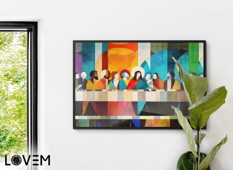 Printable Digital Illustration of the Last Supper, Beautiful, Hand ...