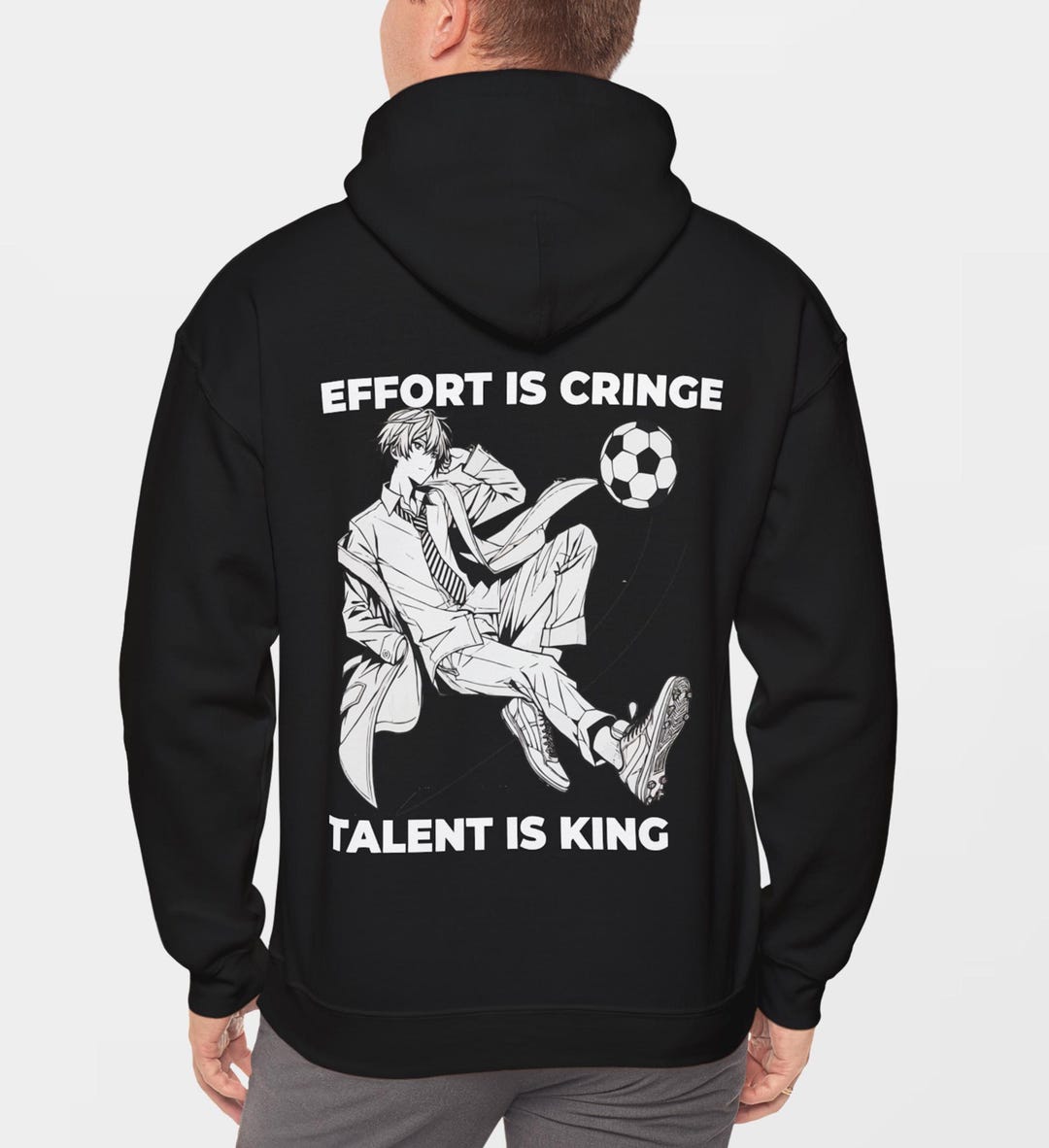 Effort is Cringe Hoodie Seishiro Nagi Anime Hoodie, Minimalist Blue ...