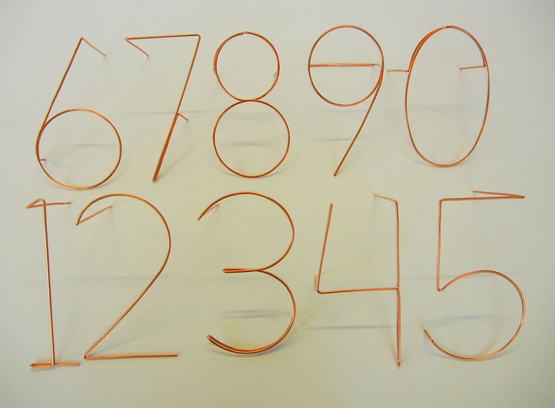 Wire Table Numbers: Modern Wedding Centerpiece Decor - Etsy
