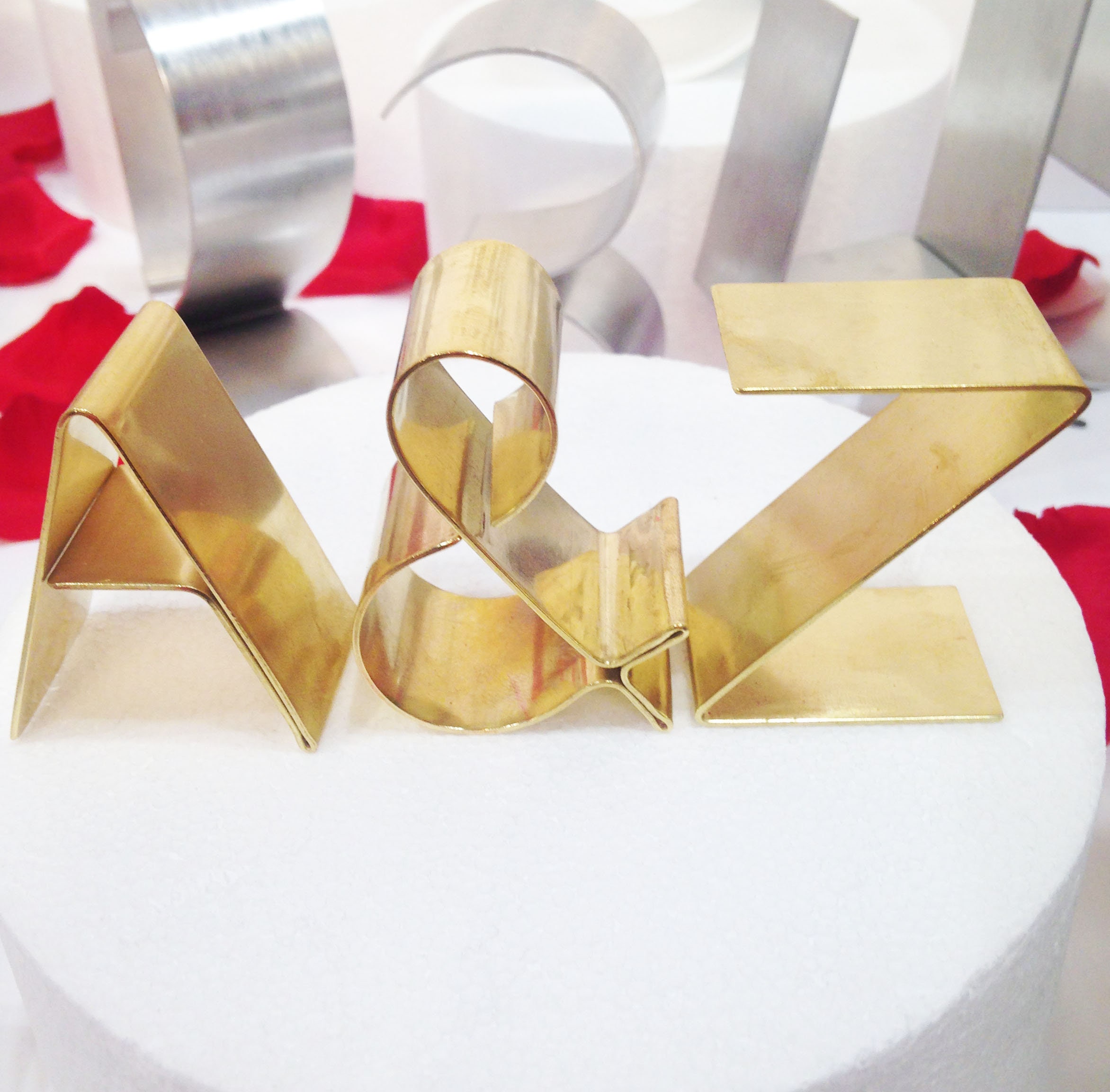 Modern Initial/Personalized Cake toppers Empire/mini Silver | Etsy