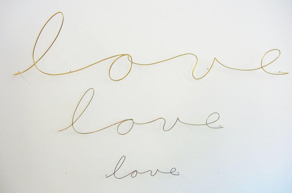Metal Wire Word Love and Custom Names/words in New Mid Size - Etsy