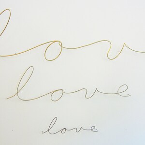 Metal Wire Word Love and Custom Names/words in New Mid Size - Etsy