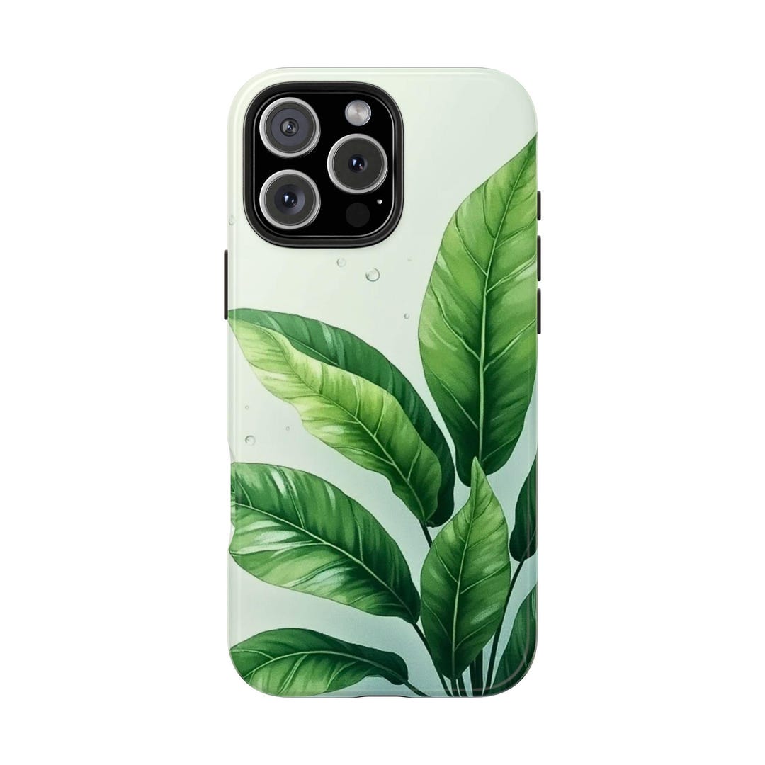 Green Tropical Leaf iPhone Case - Nature-inspired Phone Cover With ...