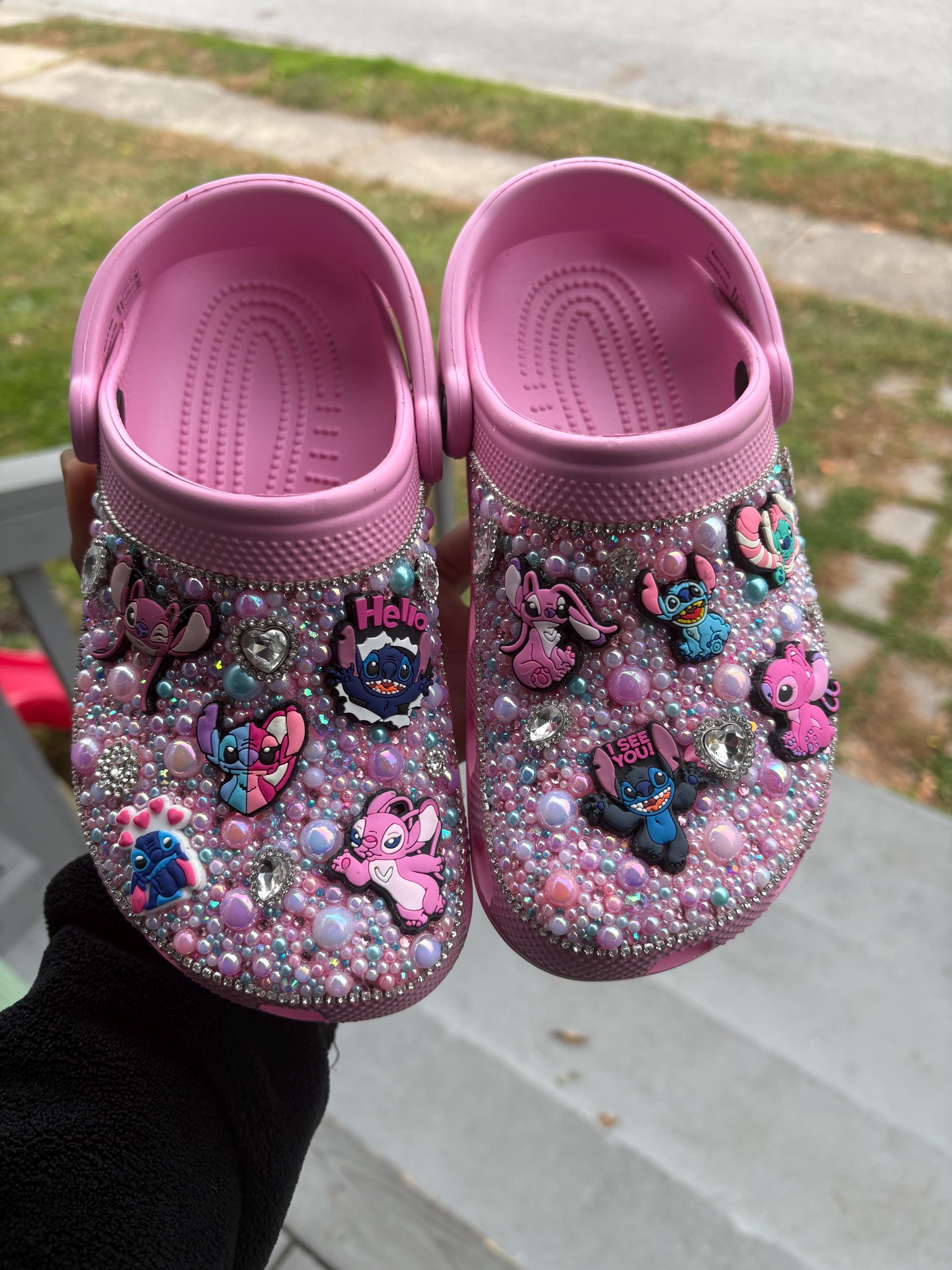 Custom Disney Character (stitch & Angel ) Crocs - Etsy