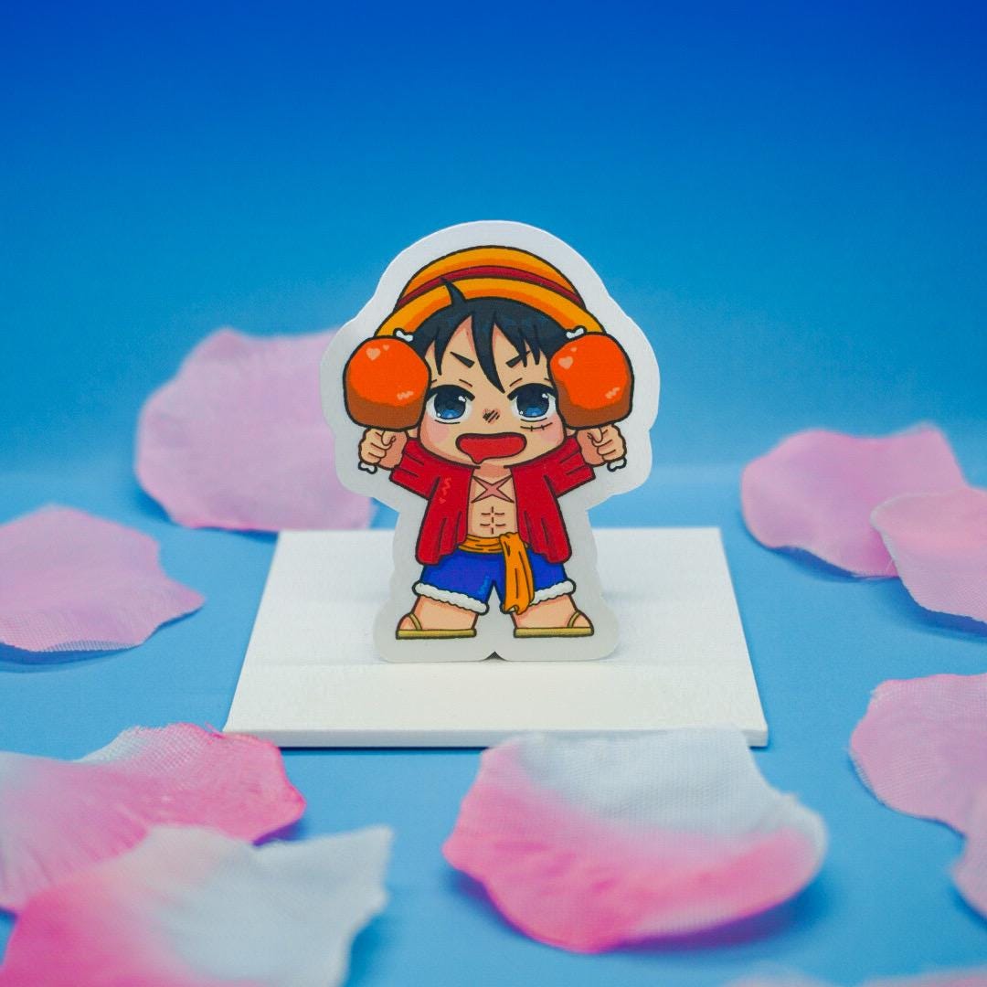 Cute Strawhat Anime Die Cut Sticker | Vinyl Sticker, Waterproof Sticker ...
