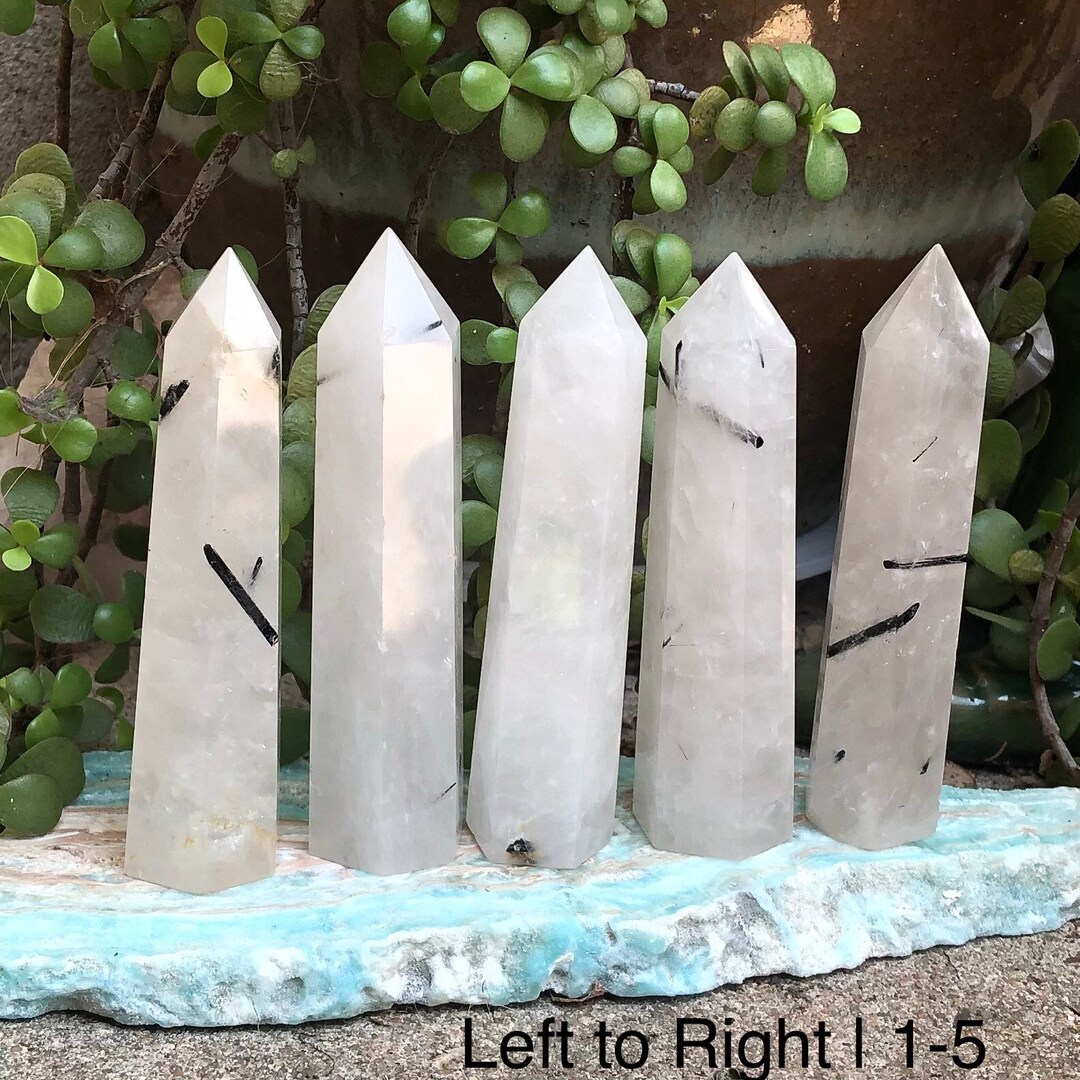 Quartz Crystal Towers With Black Tourmaline | Choose Your Own ...