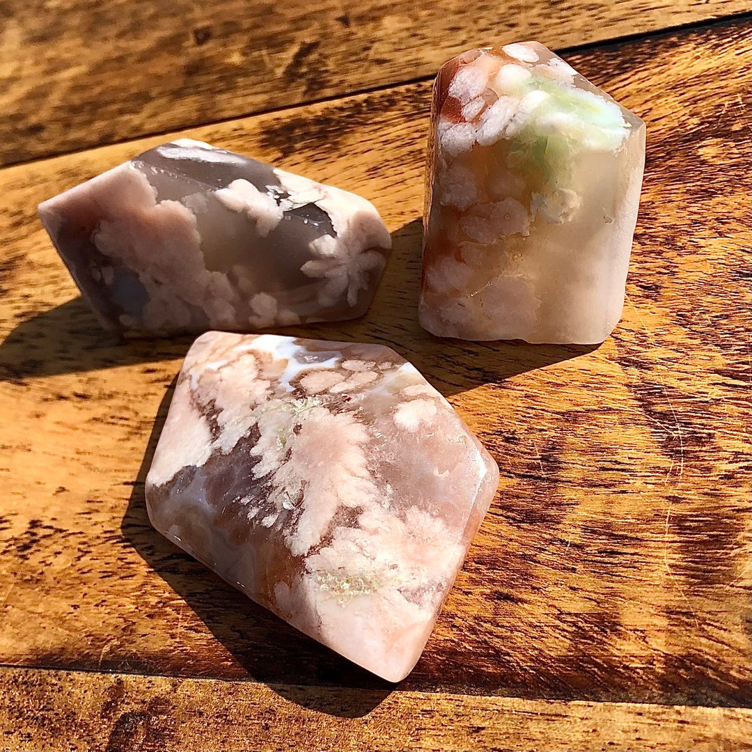 Flower Agate Freeform | Choose Your Own Sakura Agate Free Form Crystal ...