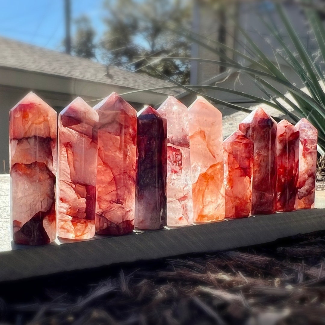 Red Fire Quartz Crystal Towers | You Choose One Hematoid Quartz Crystal ...