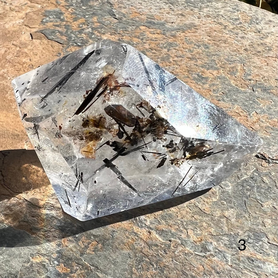 Choose Your Own Black Rutile in Clear Quartz Freeform Crystal Specimen ...