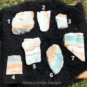 Blue Caribbean Calcite Slice for Natural Home Decor Nevada Crystal ...
