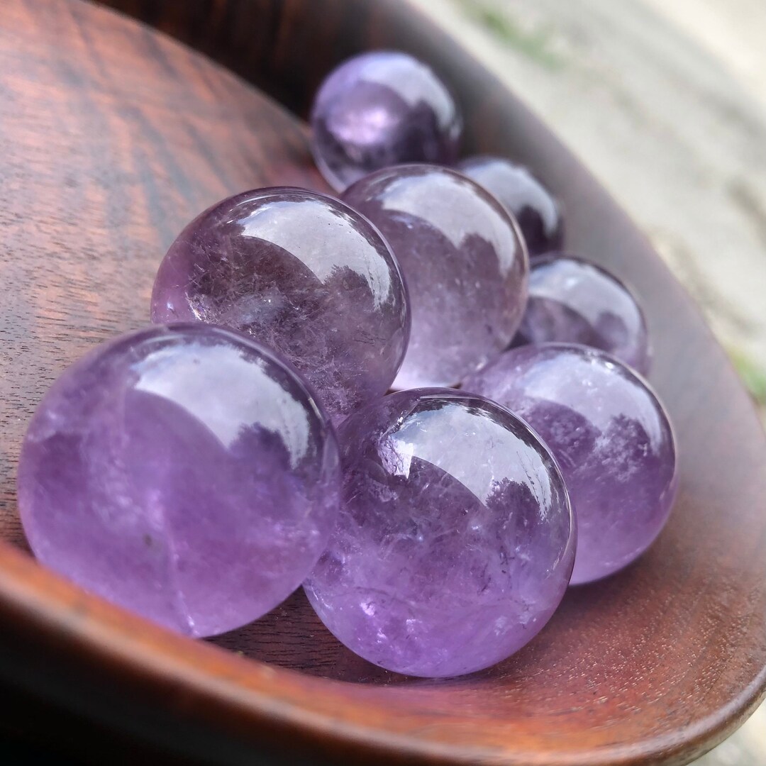 Amethyst Mini Sphere Crown Chakra Crystals Crystal Ball Gemstone Sphere ...