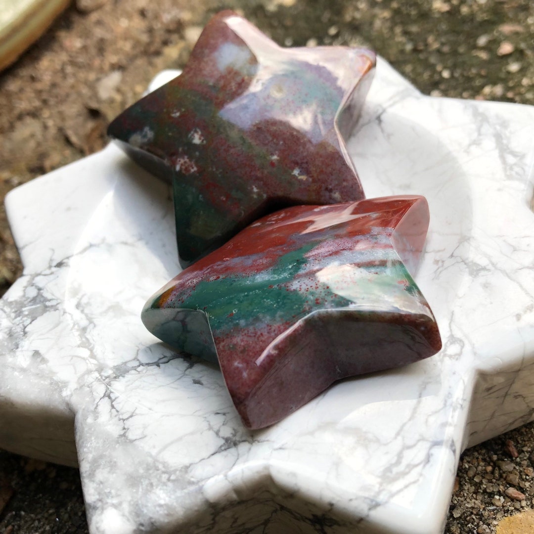 Ocean Jasper Star Crystal | 43-46mm Star Crystal | Orbicular Jasper ...
