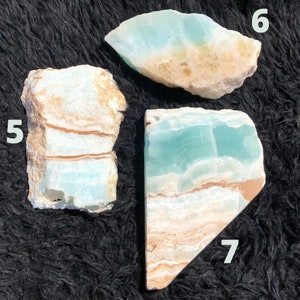 Blue Caribbean Calcite Slice for Natural Home Decor Aqua - Etsy