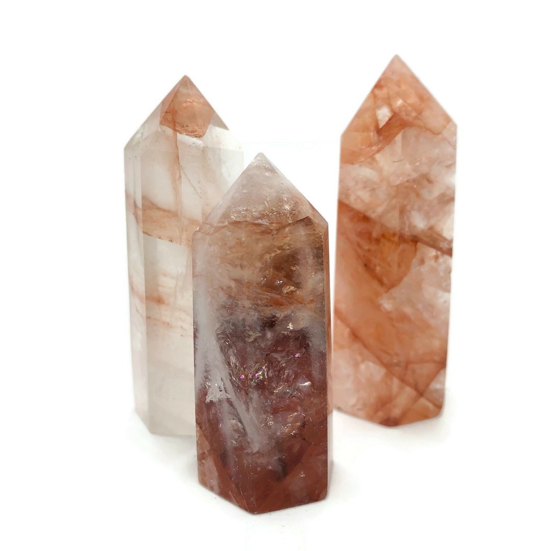 Red Fire Quartz Crystal Towers | Hematoid Quartz Crystal Points ...