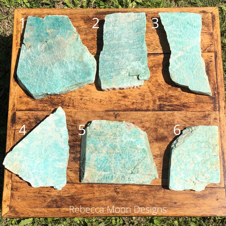 Large Amazonite Slab for Sacred Altar Magic Gemstone - Etsy