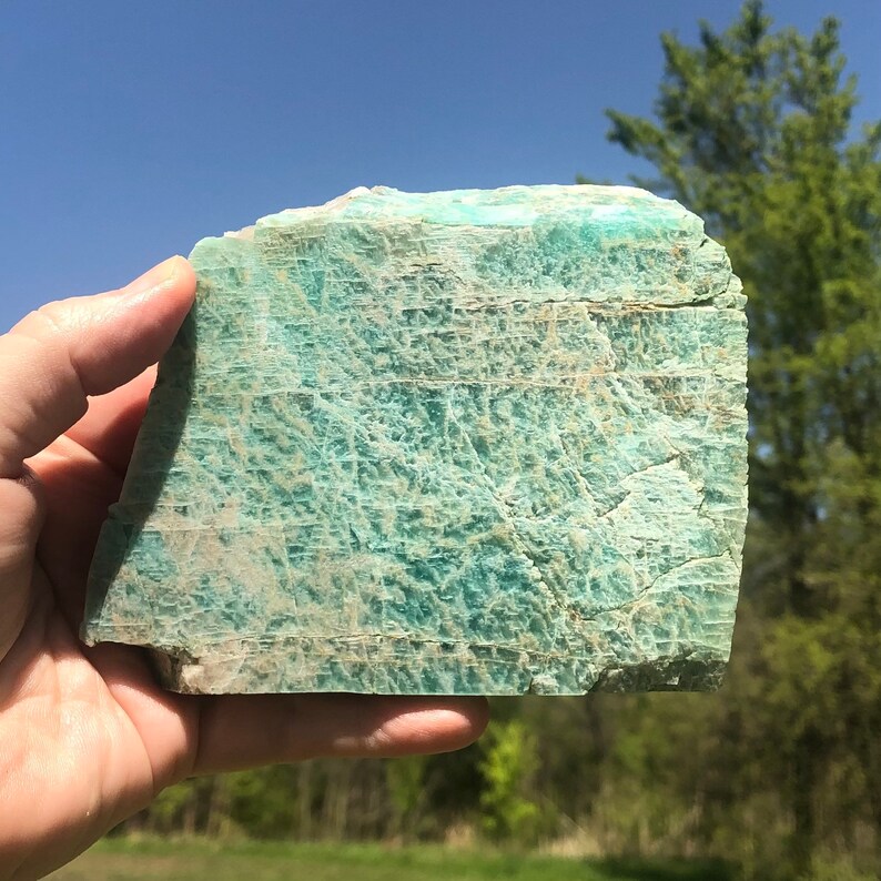 Large Amazonite Slab for Sacred Altar Magic Gemstone - Etsy