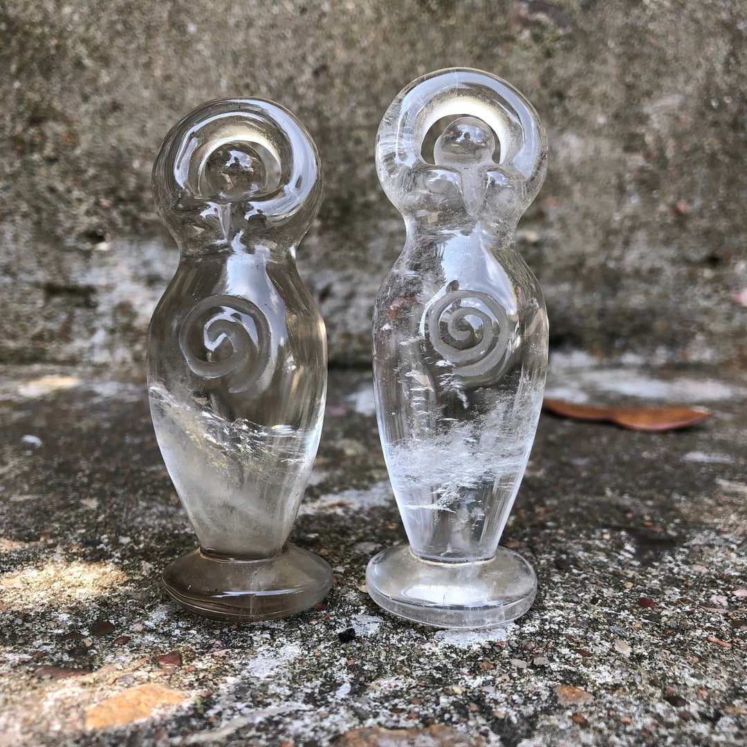 Quartz Crystal Goddess Carving for Magic, Fertility, Ceremony, Decor ...