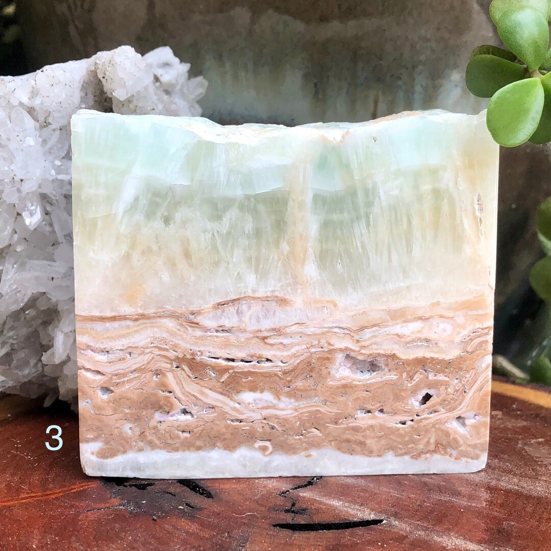 Select Your Own Blue Caribbean Calcite Slice for Sacred Altar and ...