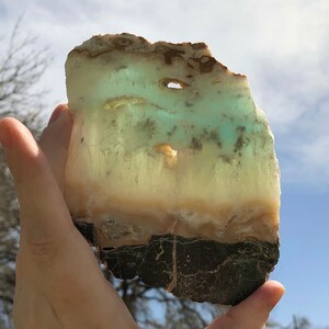 Blue Caribbean Calcite Slice for Natural Home Decor Aqua - Etsy