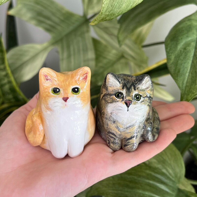 Clay Cat - Etsy