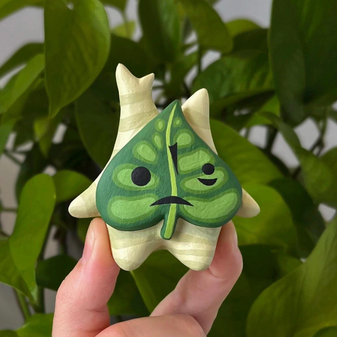 Korok Clay Figure - Handmade Cozy Desk Buddy - Inspired by Zelda BOTW ...