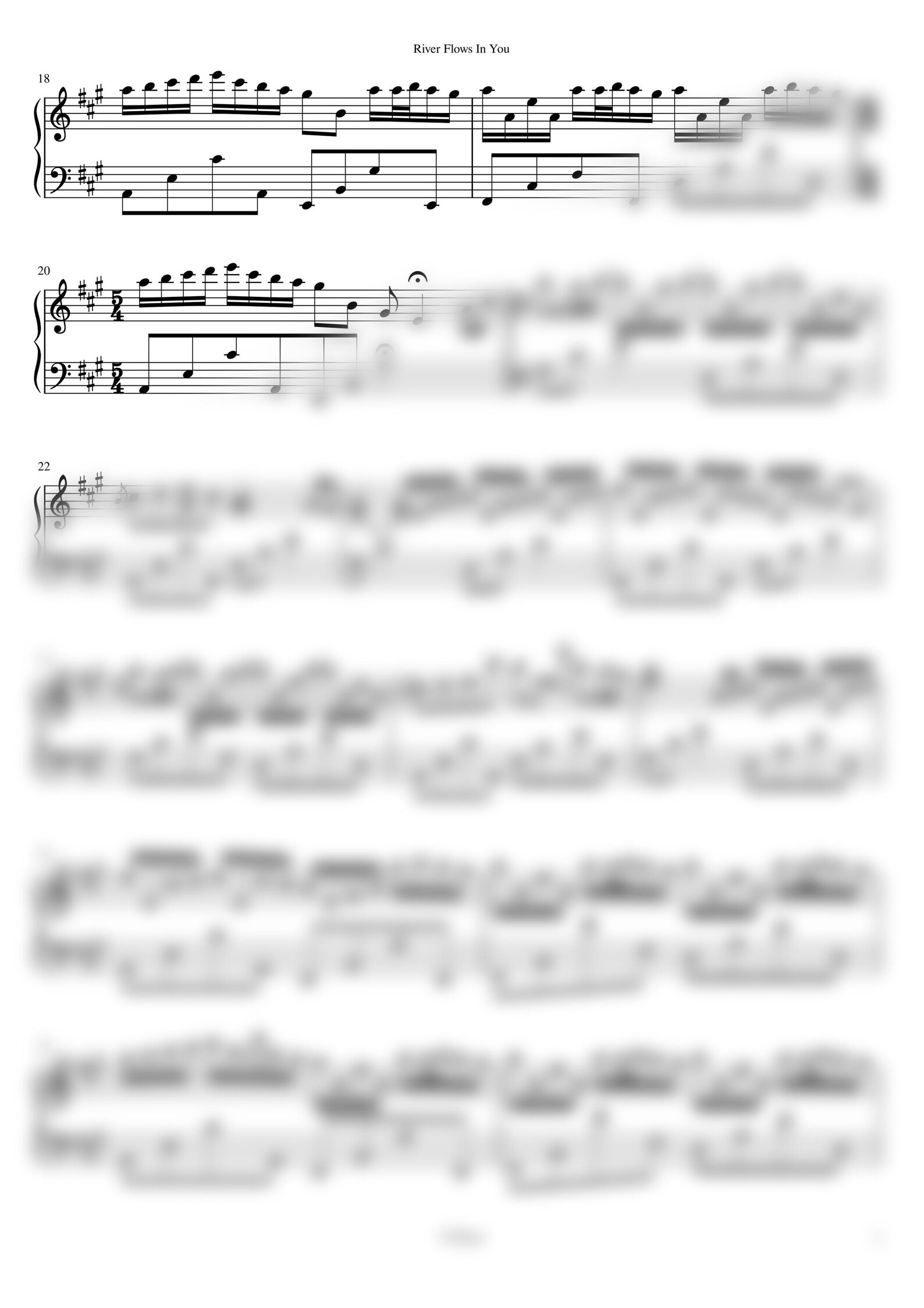 River Flows In You Yiruma Piano Sheet Music Pdf Sheet Piano