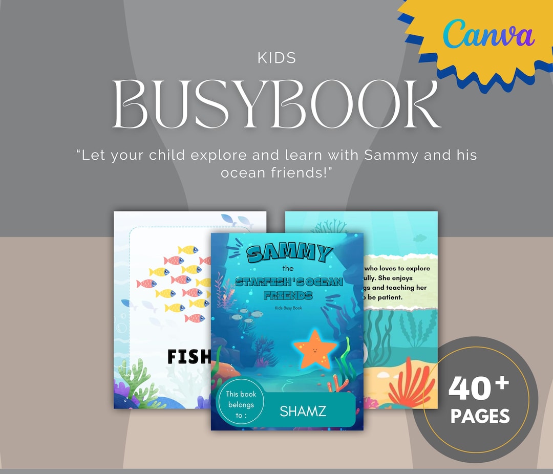 Sammy the Starfish Busy Book, Fun & Educational Ocean-themed Activities ...