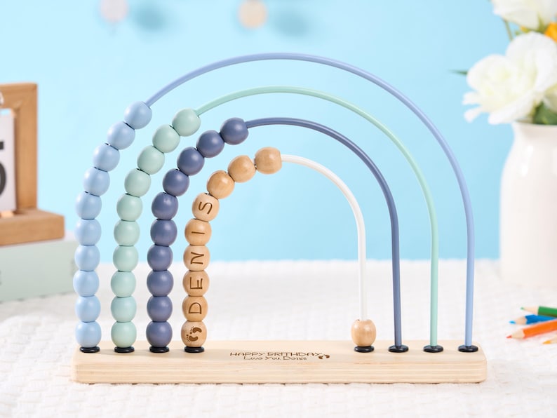 Personalized Montessori Abacus,custom Wooden Engraved Abacus,kid ...