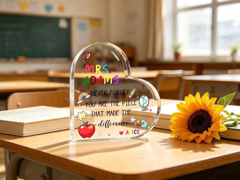 Teacher Appreciation Gift, Personalized Teachers Plaque, Custom Name ...
