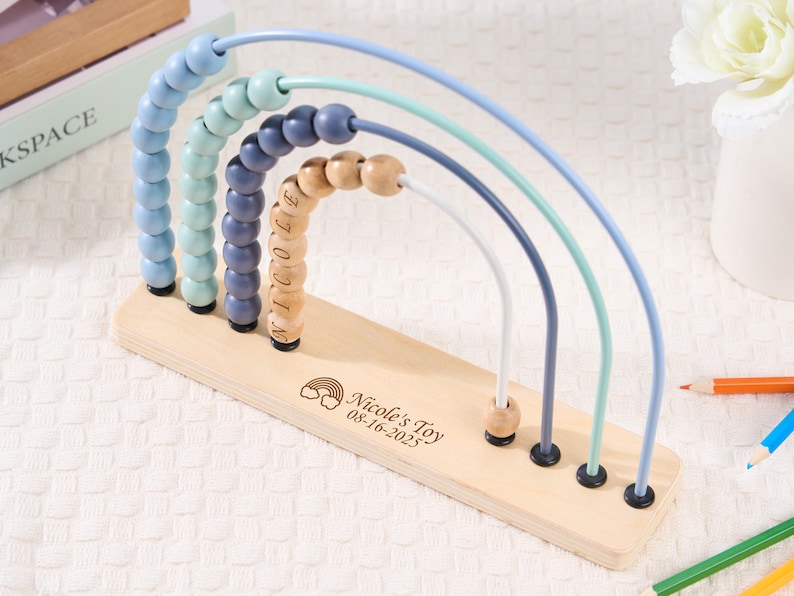 Personalized Montessori Abacus,custom Wooden Engraved Abacus,kid ...