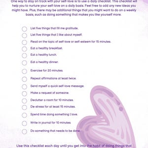 Self-care Planner, Mood Tracker, Self-care Routine (digital Download ...