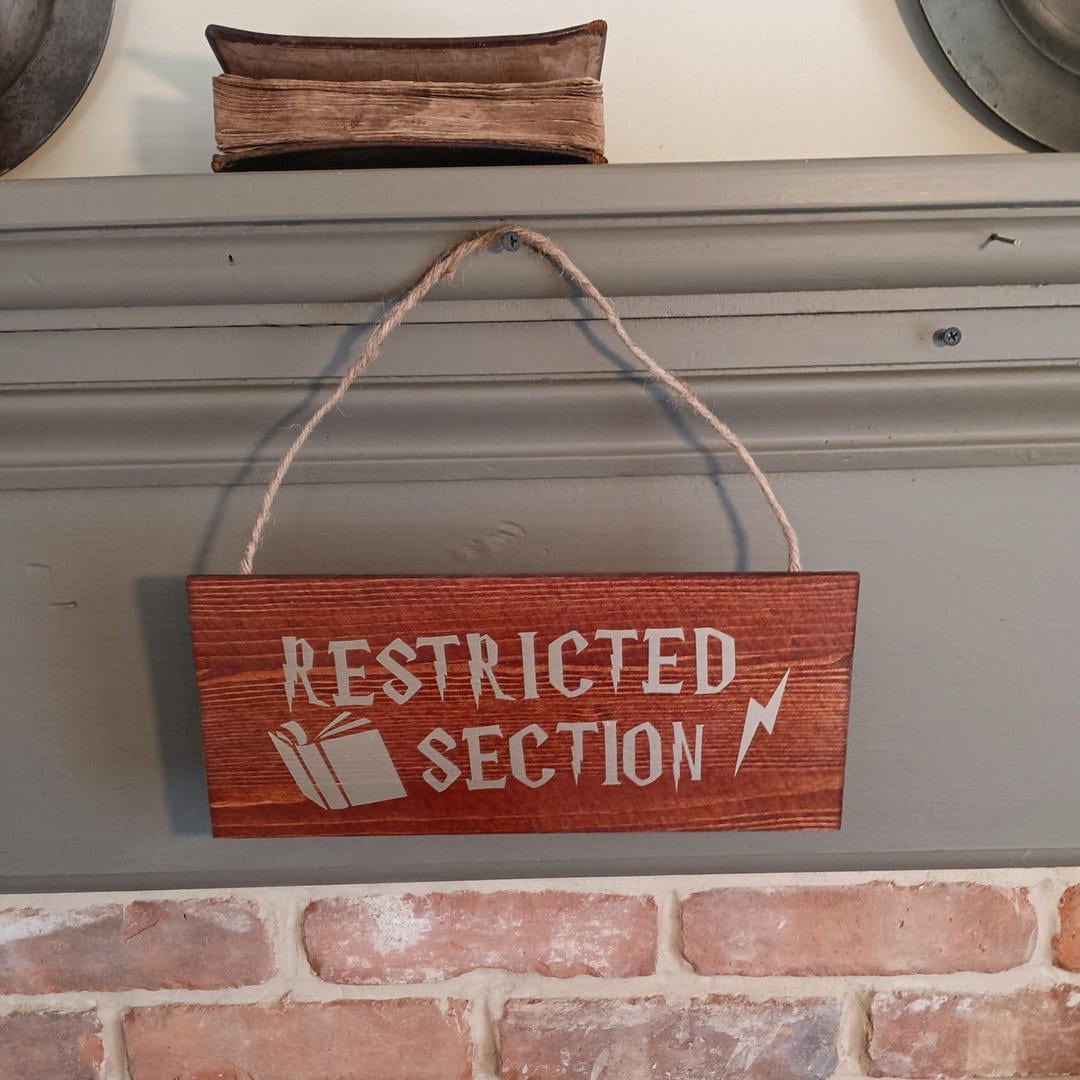 Restricted Section Sign - Etsy