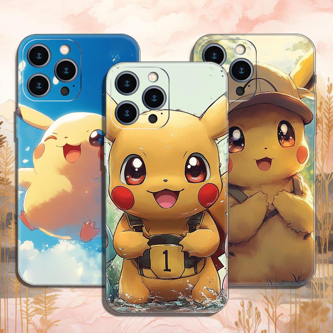 Pokemon Anime Illustration Phone Case Phone 11/12/13/14/15/16 Pro Max ...