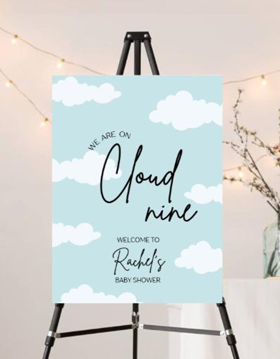 Cloud Nine Welcome Sign Template - Etsy