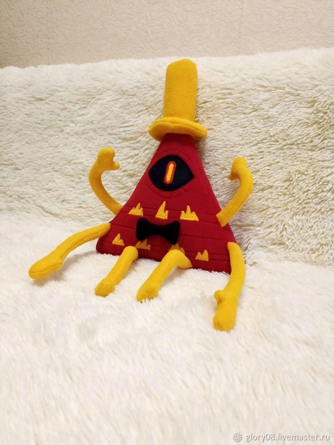 Red Angry Bill Cipher Plush Toy, Gravity Falls, Handmade Soft Toy, Gravity Falls Plushie - Etsy