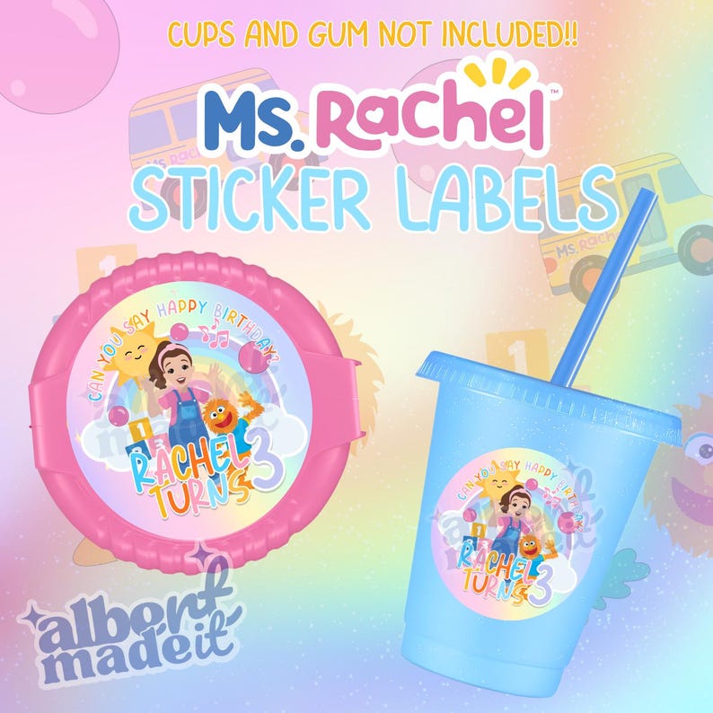 Ms. Rachel Stickers | Sticker Labels | Party Favors | Label Only - Etsy