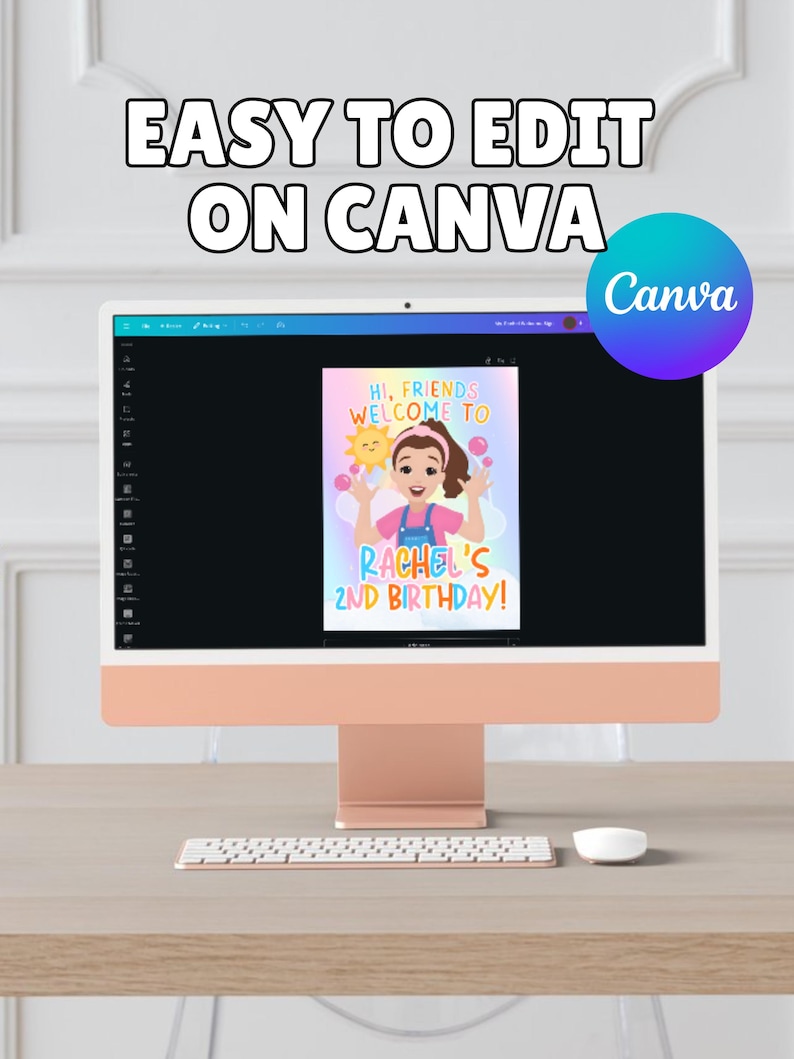 Editable Ms Rachel Welcome Birthday Sign | Toddler Birthday Decor ...