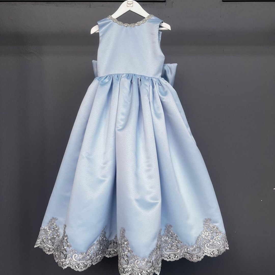 Blue Dress Kids, Toddler Princess Dress, Ballgown Blue Dress, Toddler ...