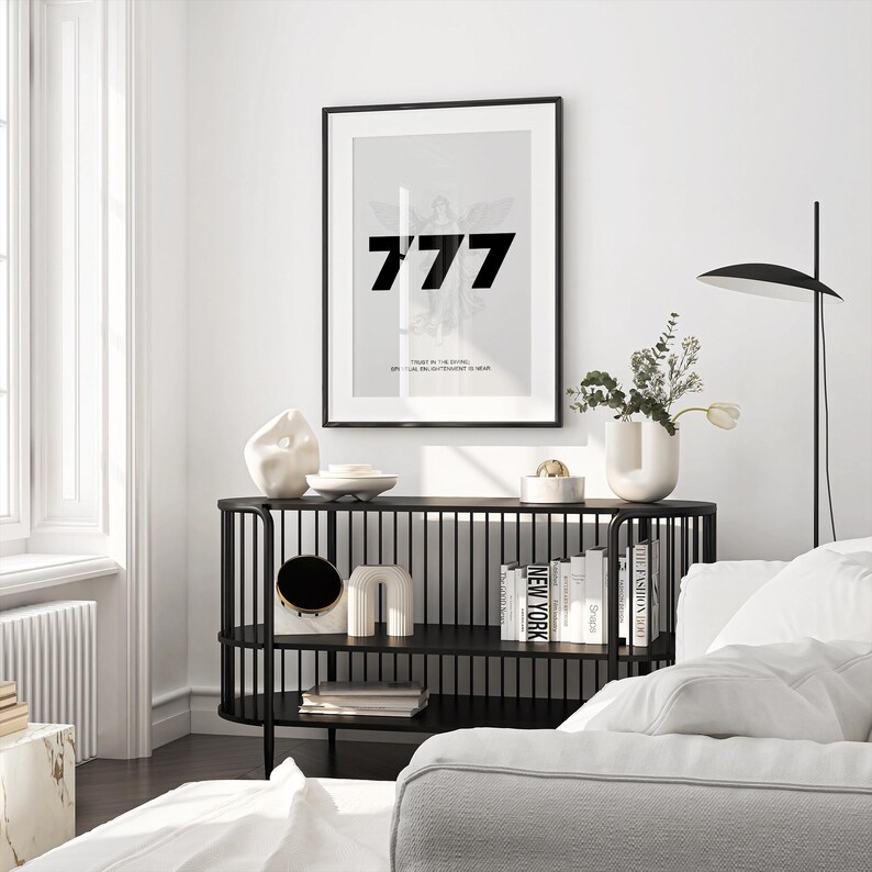 777 Angel Number | Instant Printable Wall Art Print | Digital Download ...