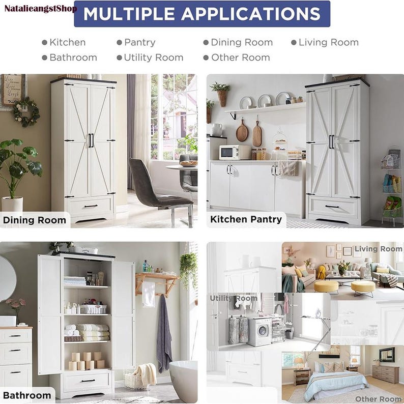 Multi-purpose Storage Cabinet for Kitchen, Dining Room, Bathroom ...