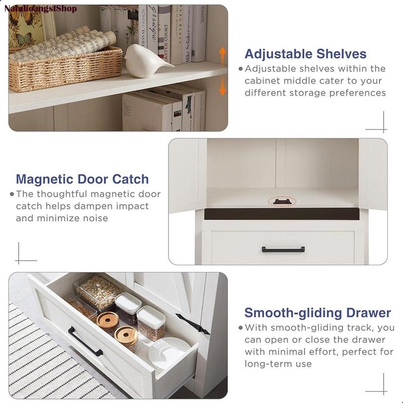 Multi-purpose Storage Cabinet for Kitchen, Dining Room, Bathroom ...