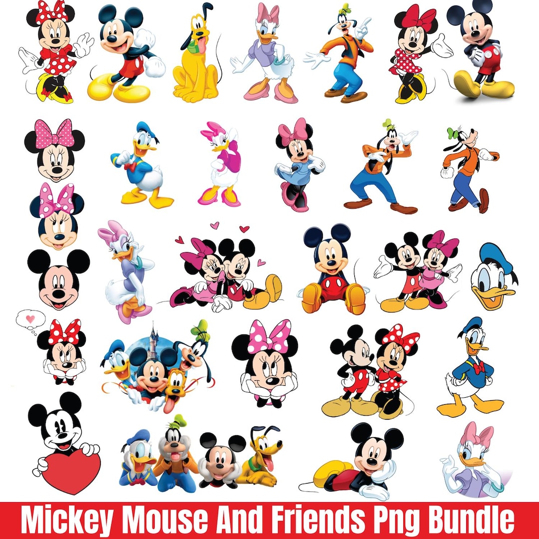 Mickey Mouse and Friends Pluto Goofy Daisy Donald Minnie Character ...