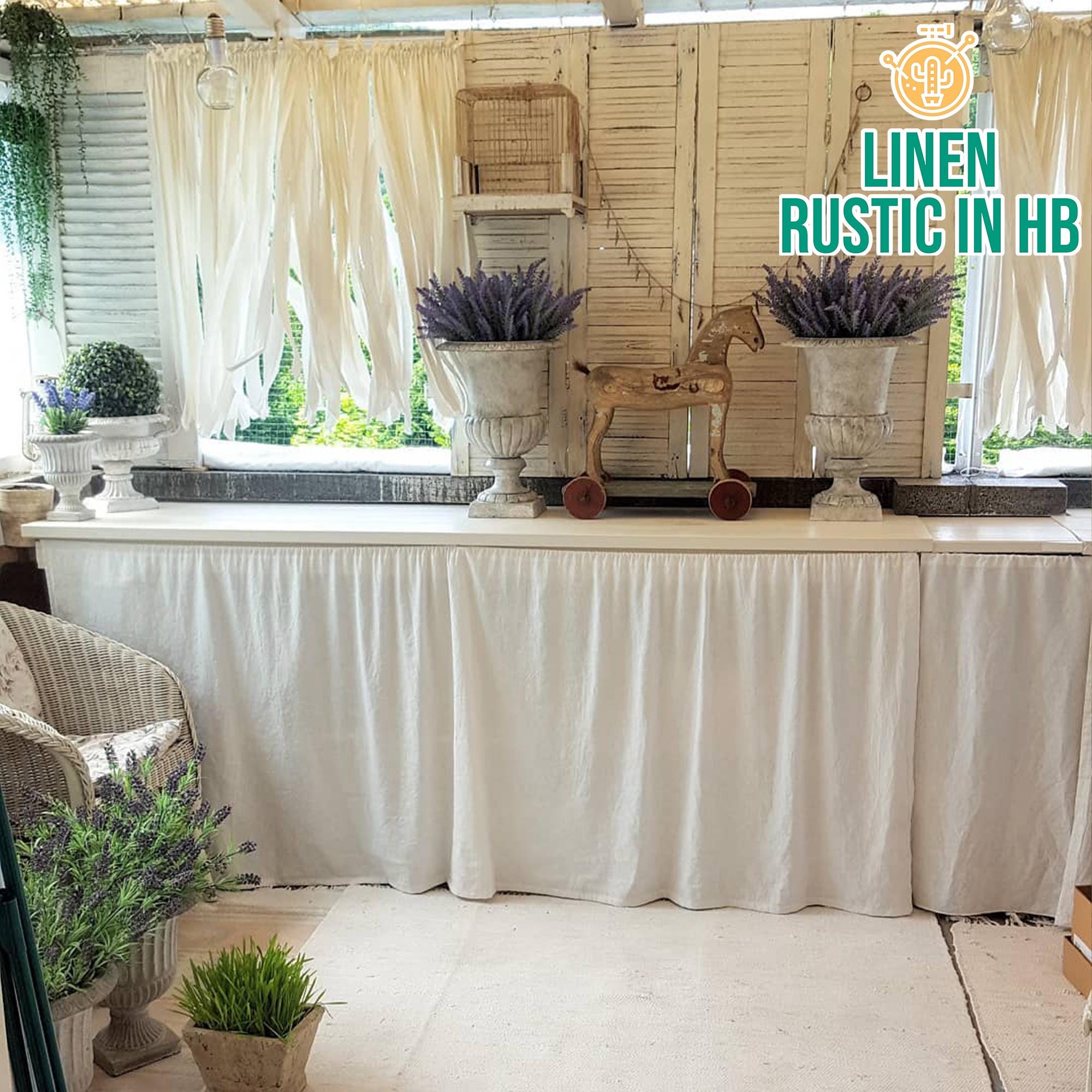 Linen Sink Curtains, Kitchen Cupboard, Sink Skirt, Cafe Linen Drapery ...