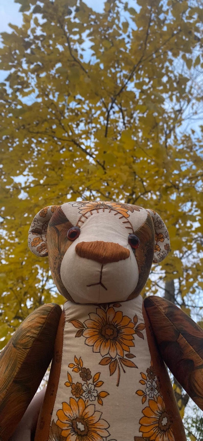 Autumn-fully Posable Teddy Bear Made From Vintage and Secondhand ...