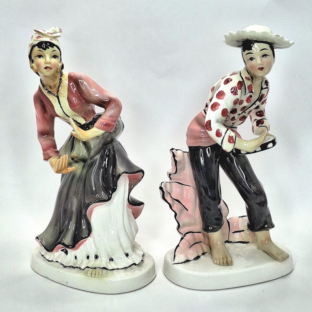 Dancing Couple Figurines - Geo Z Lefton 1957 - Etsy
