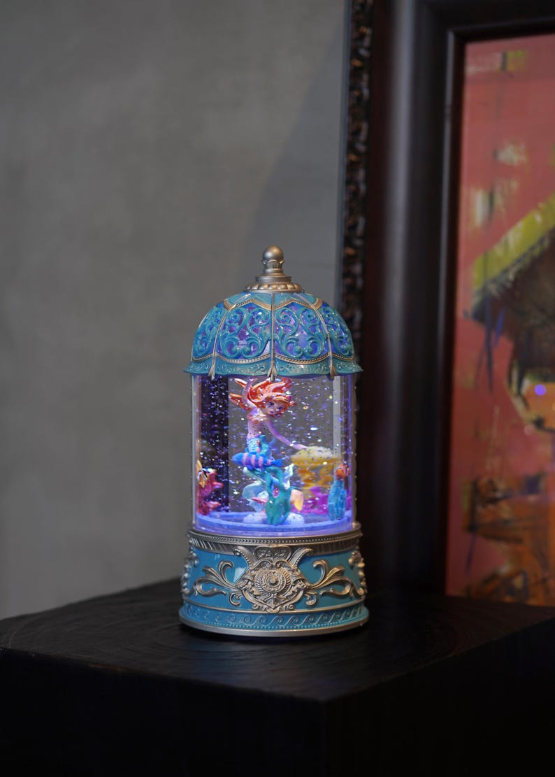 Enchanted Mermaid Carousel Music Box – LED Lighted Rotating Figurine ...