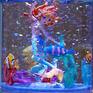 Enchanted Mermaid Carousel Music Box – LED Lighted Rotating Figurine ...