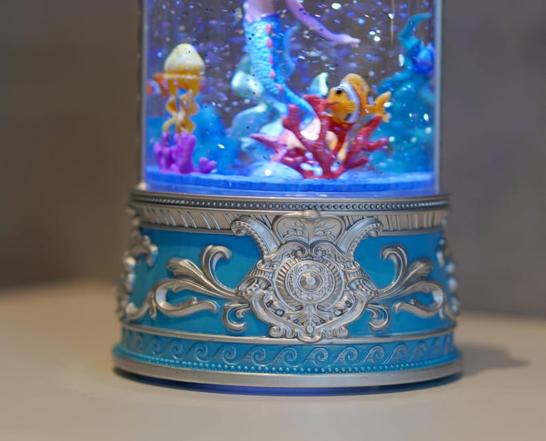 Enchanted Mermaid Carousel Music Box – LED Lighted Rotating Figurine ...