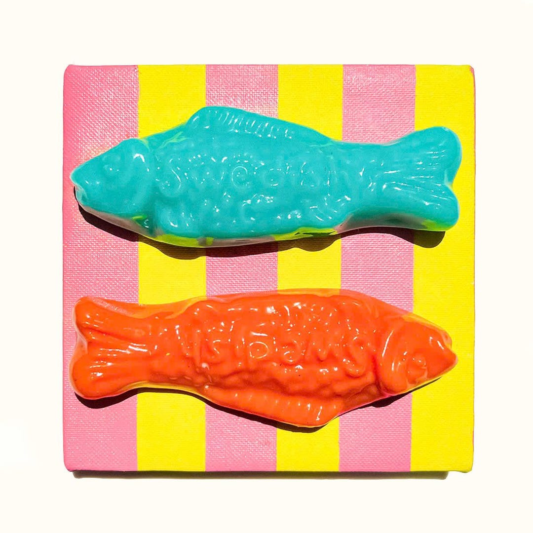 Two Fish Resin Art: 90s Pop Art Gummy Candy Painting - Etsy Canada