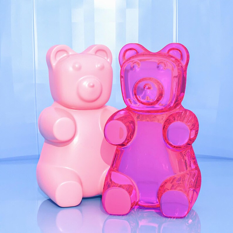Handmade 6 in Gummy Bear Silicone Mold: Resin Art, Yolkyspace - Etsy